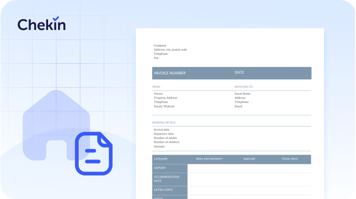Short Term Rental Invoice Template